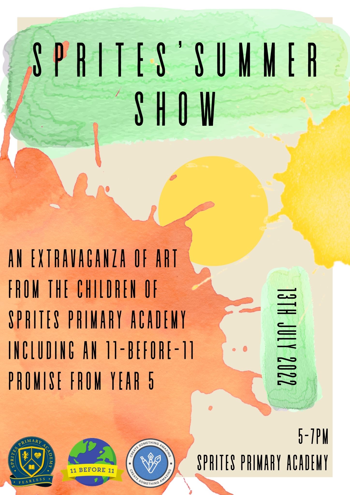 Summer Show Poster 2022 | Sprites Primary Academy